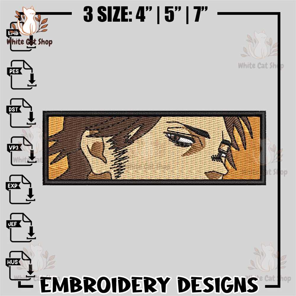 Captain Yami Eyes ,Embroideryroidery design, Black Clover ,E | Inspire ...