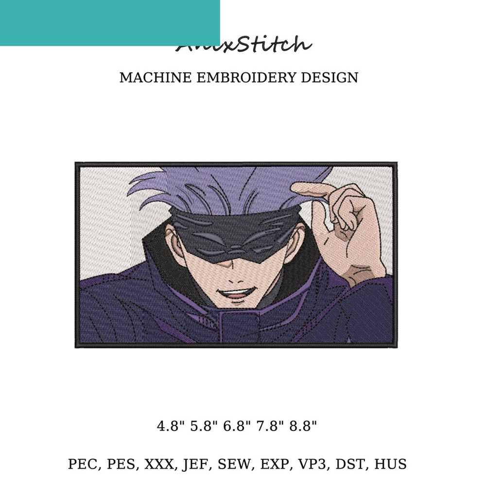Anime Satoru Gojo Embroidery Design - Inspire Uplift