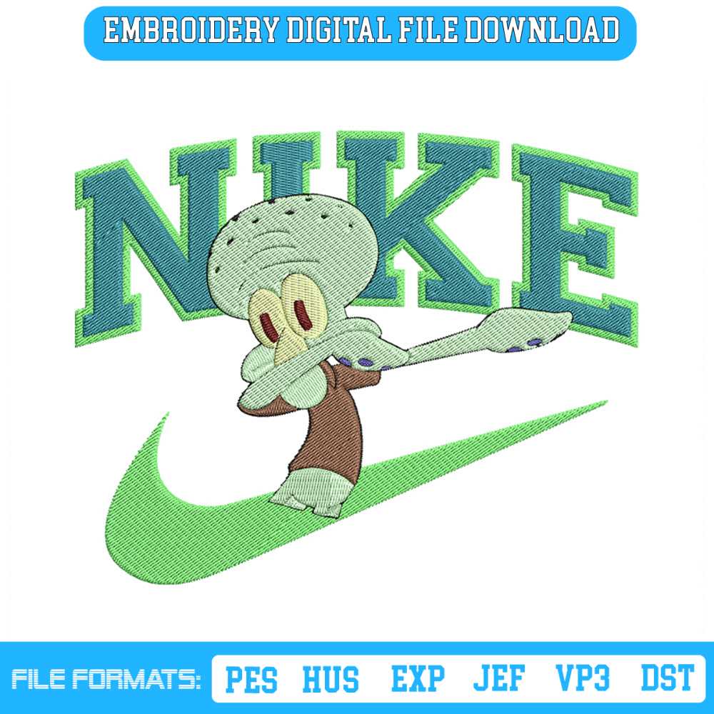Nike Squidward Embroidery Designs File Nike Machine Embroide - Inspire ...