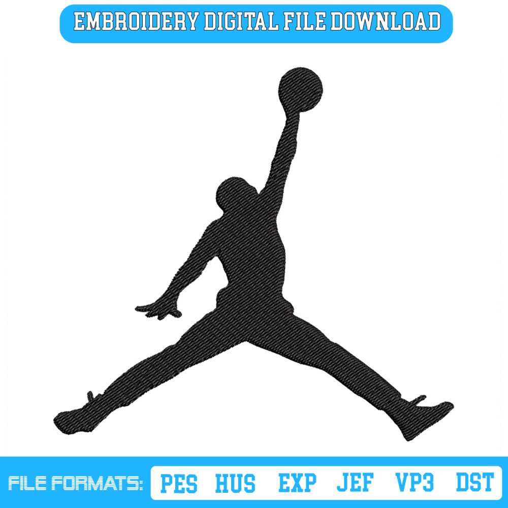 Jordan Logo Embroidery Designs File Nike Machine Embroidery - Inspire ...