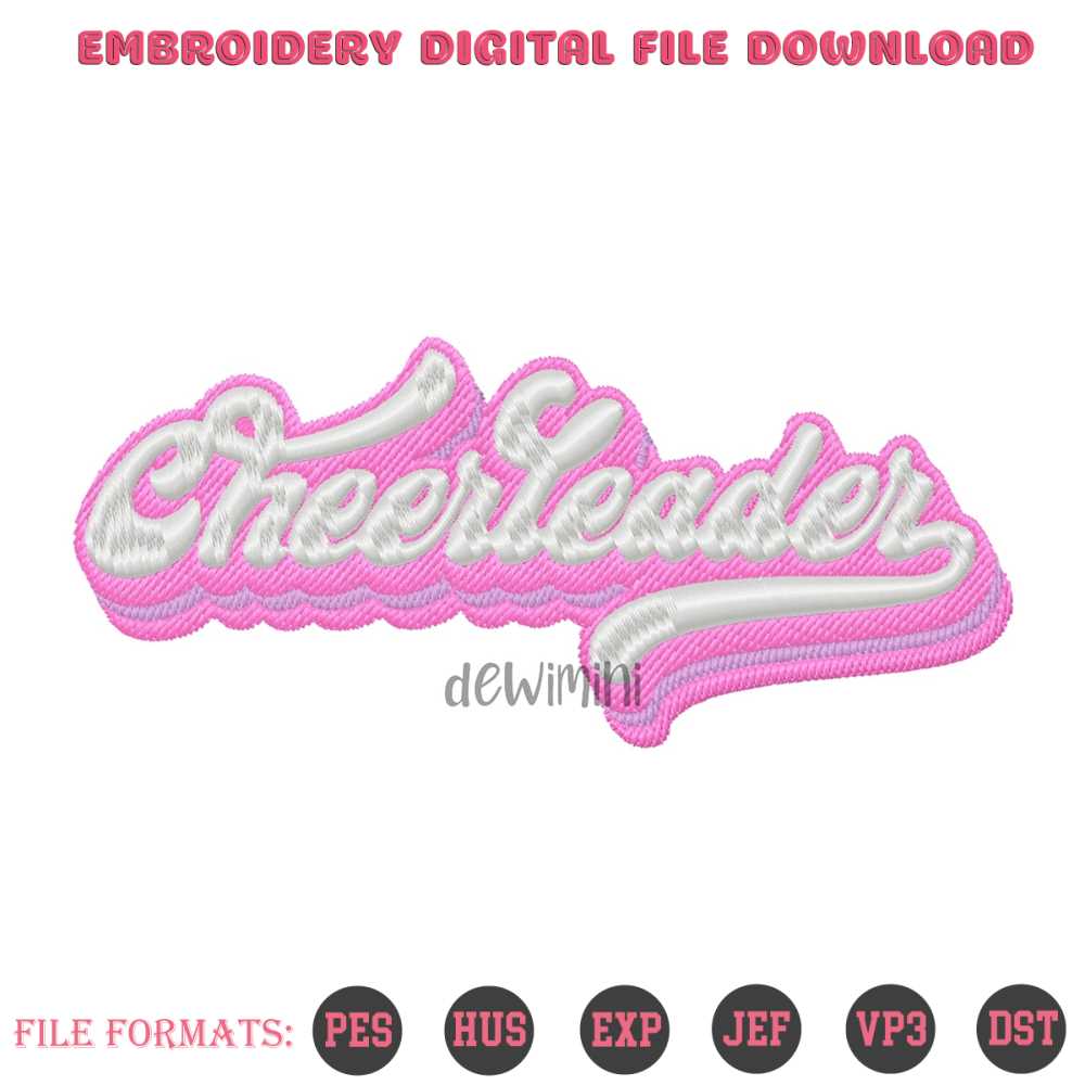 Cheer Machine Embroidery Design, Cheer Leader Embroidery Des | Inspire ...