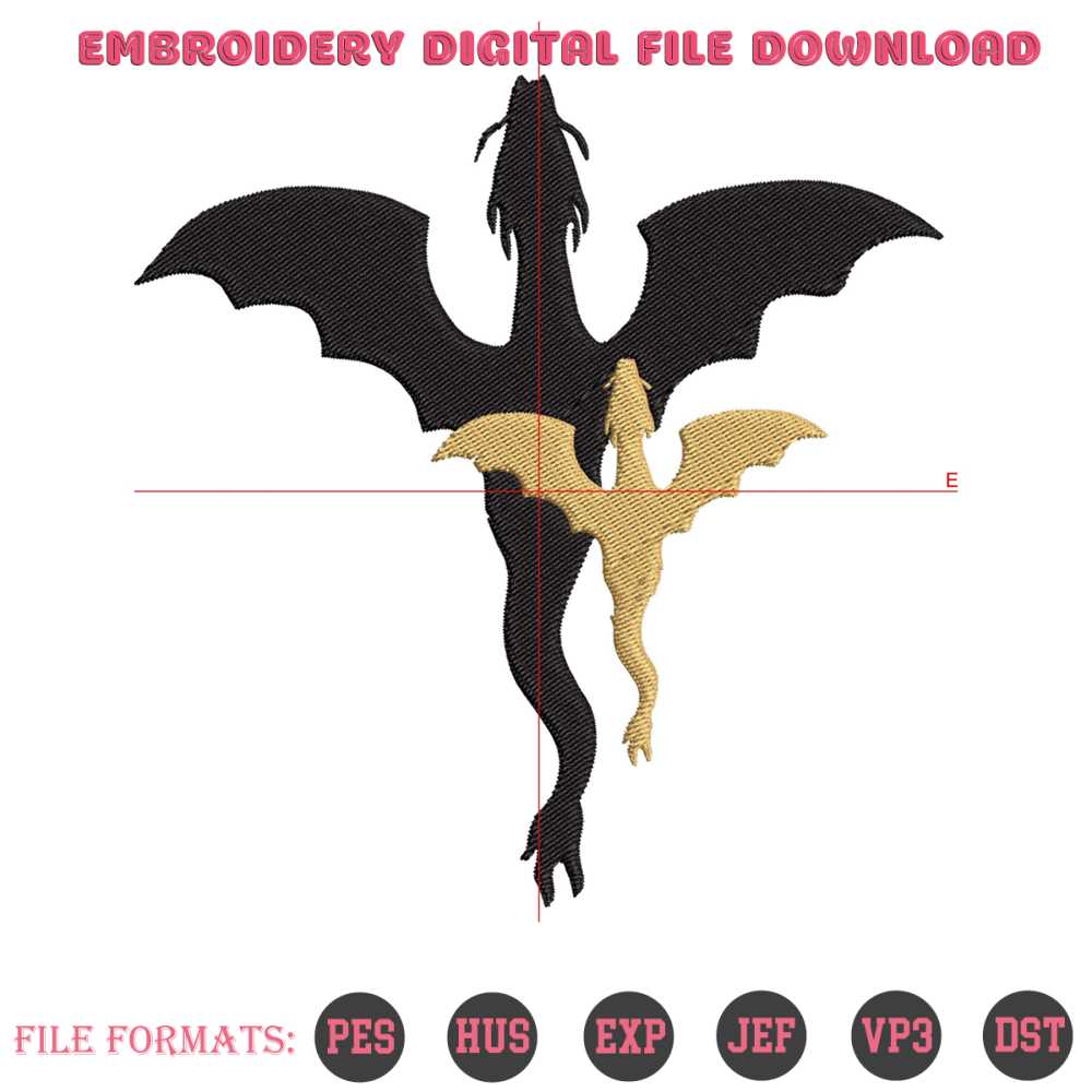 Fourth Wing Inspired Machine Embroidery Design File 5x7 &, 8 | Inspire ...