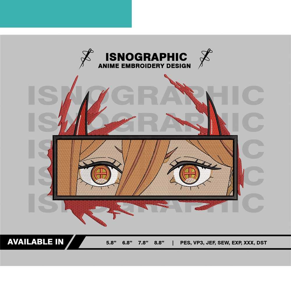 Anime Makima Eyes Inspired Embroidery Design Files | Inspire Uplift