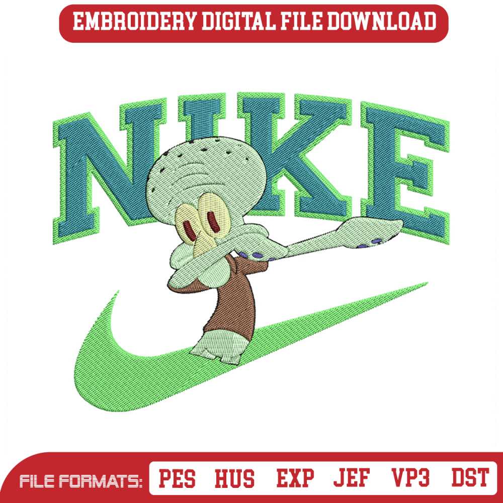 Nike Squidward Embroidery Designs File Nike Machine Embroide | Inspire ...