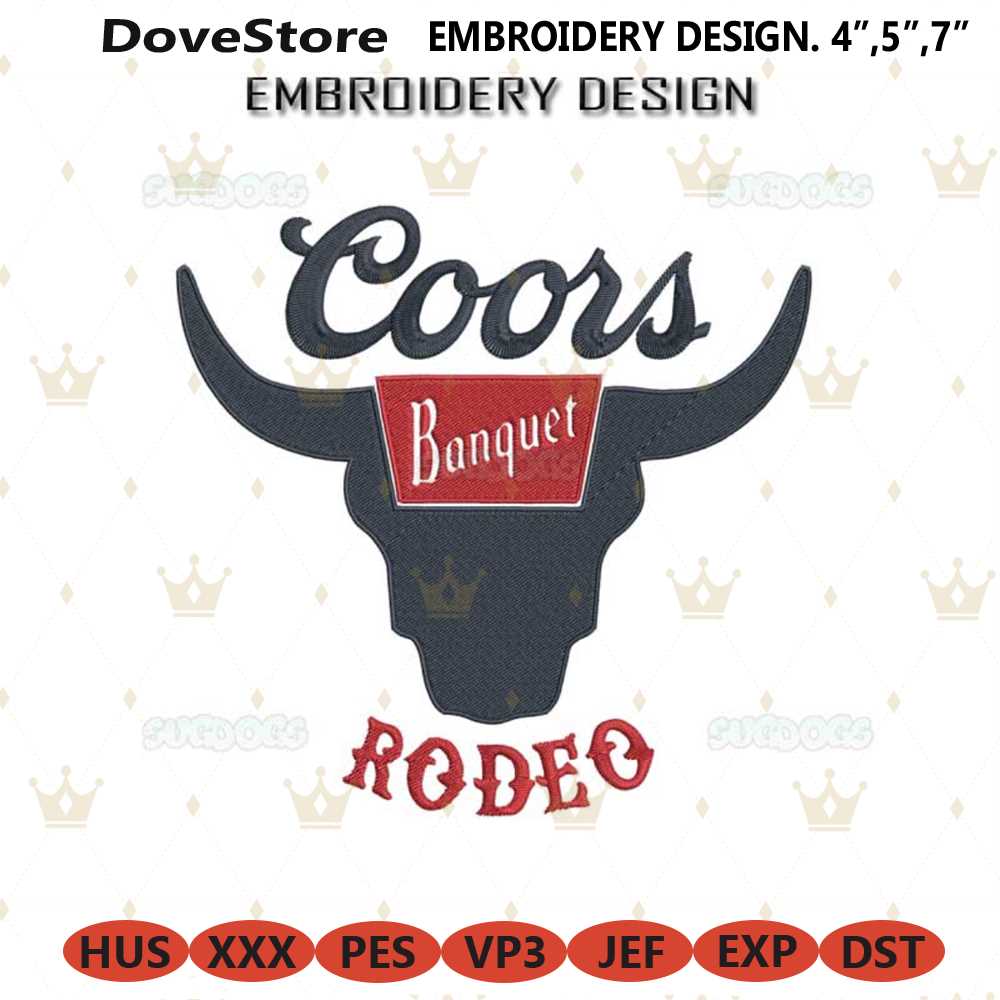Coors Banquet Rodeo Beer Logo Coors Light Embroidery Design | Inspire ...