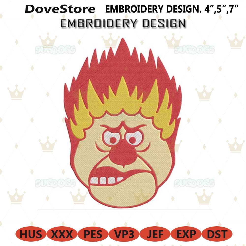 Heat Miser Embroidery Design File, Heat Miser Face Embroider | Inspire ...