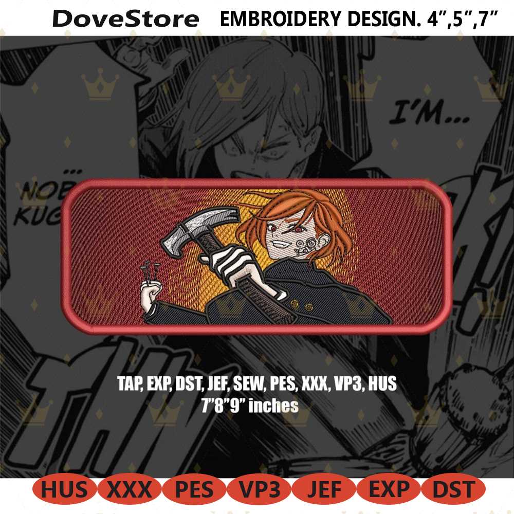 Kugisaki Nobara Anime Inspired Digital Embroidery Design JJK | Inspire ...