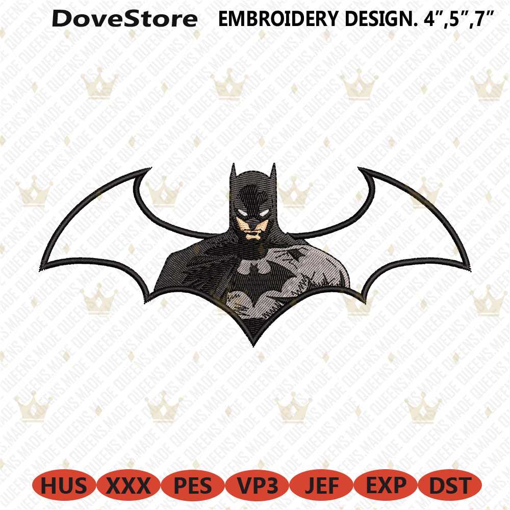 Embroidery Batman machine file design Marvel Super Hero Quee | Inspire ...