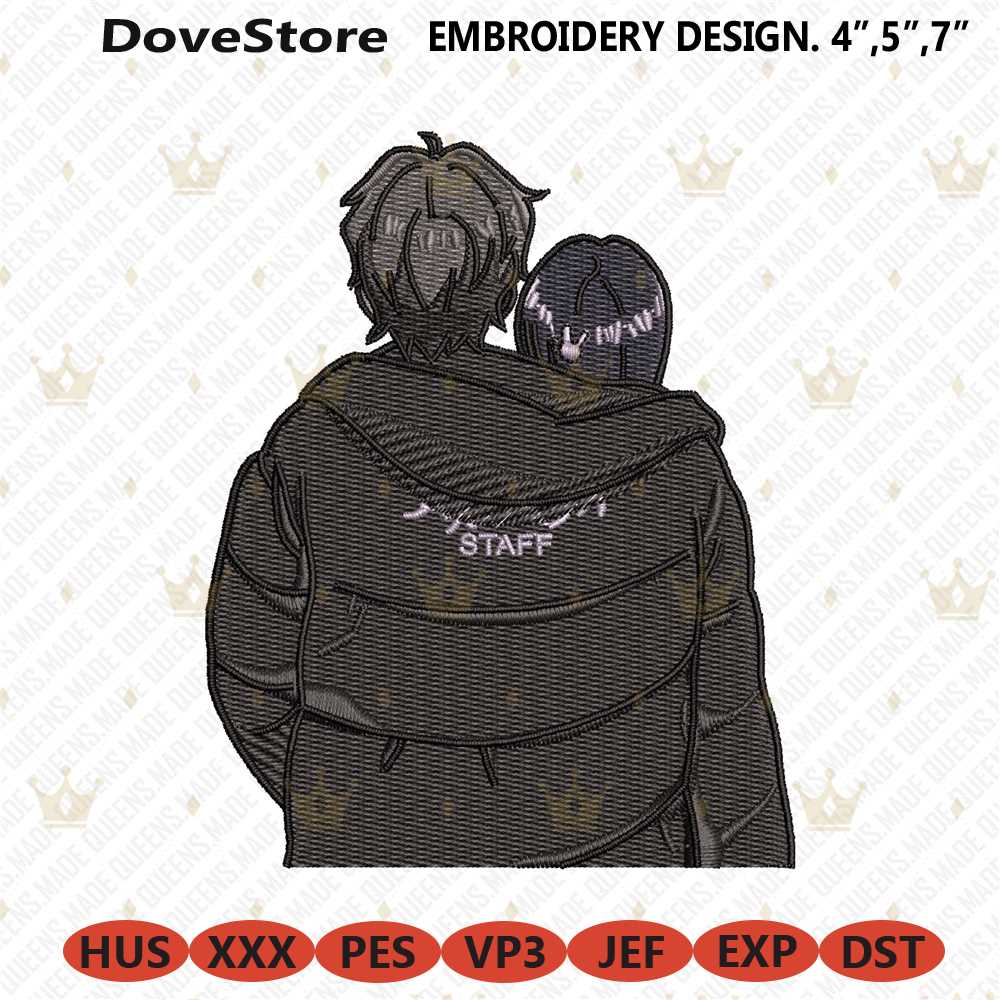 Embroidery Couple in jacket Staff machine file design Hug Co | Inspire ...