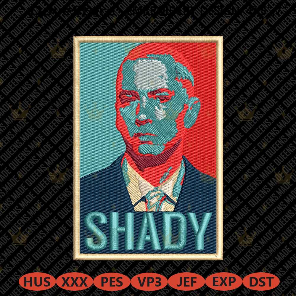 Embroidery Eminem machine file design Slim Shady rap pop mus | Inspire ...