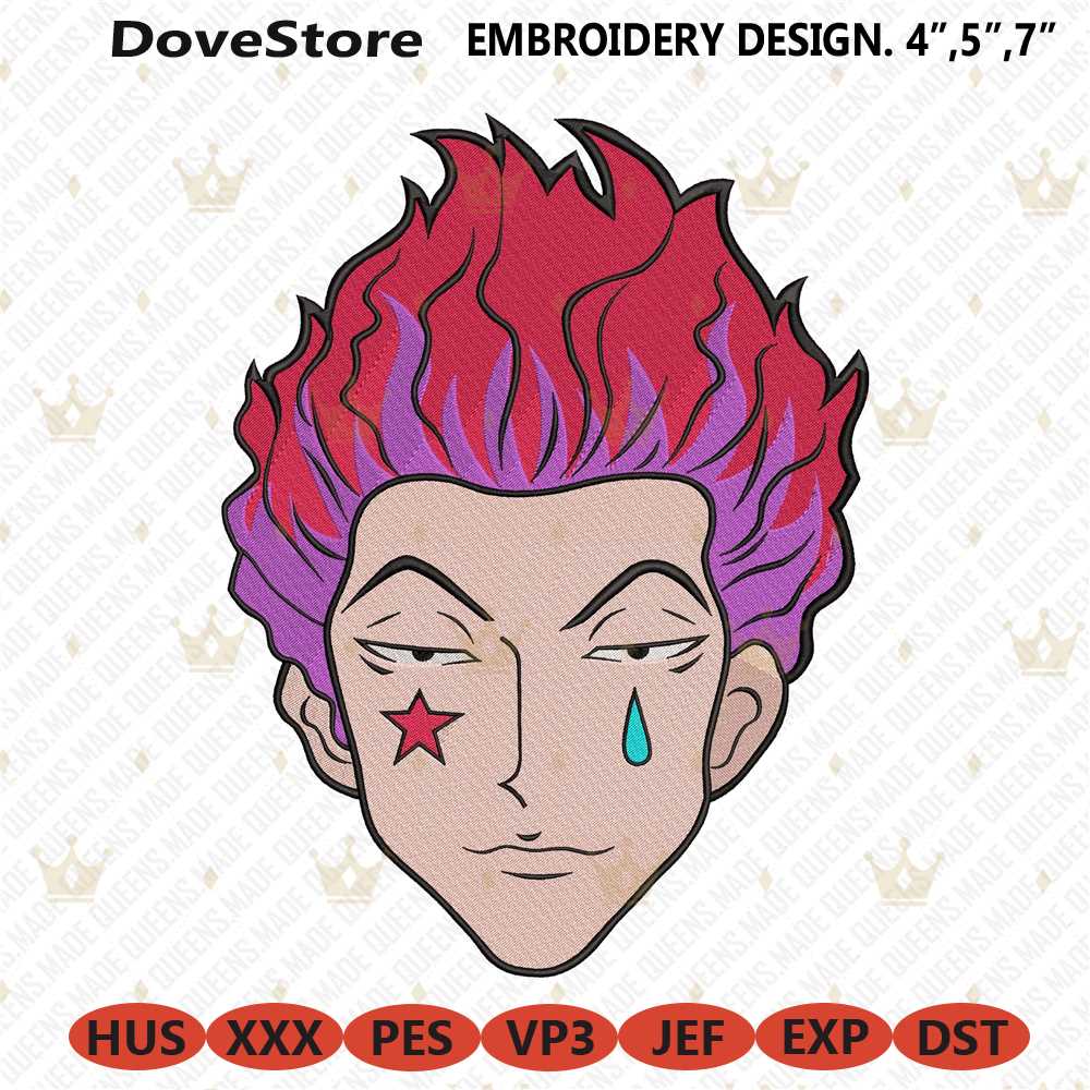 Embroidery Hisoka Morow machine file design X Hunter series | Inspire ...