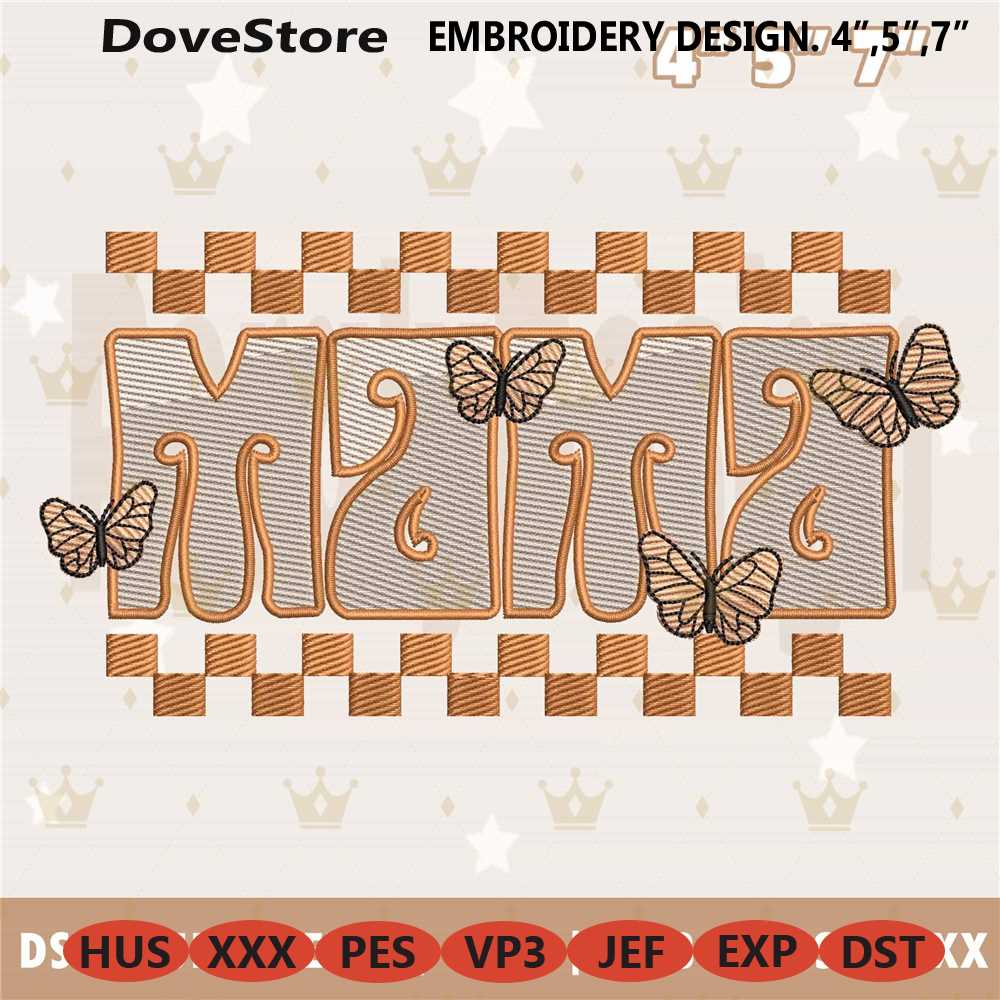 Retro Mama Embroidery Design, Mother's Day Embroidery Design | Inspire ...