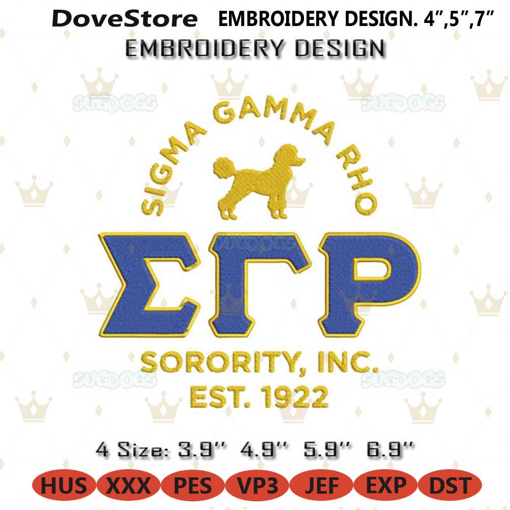 Sigma Gamma Rho Sorority Embroidery | Inspire Uplift