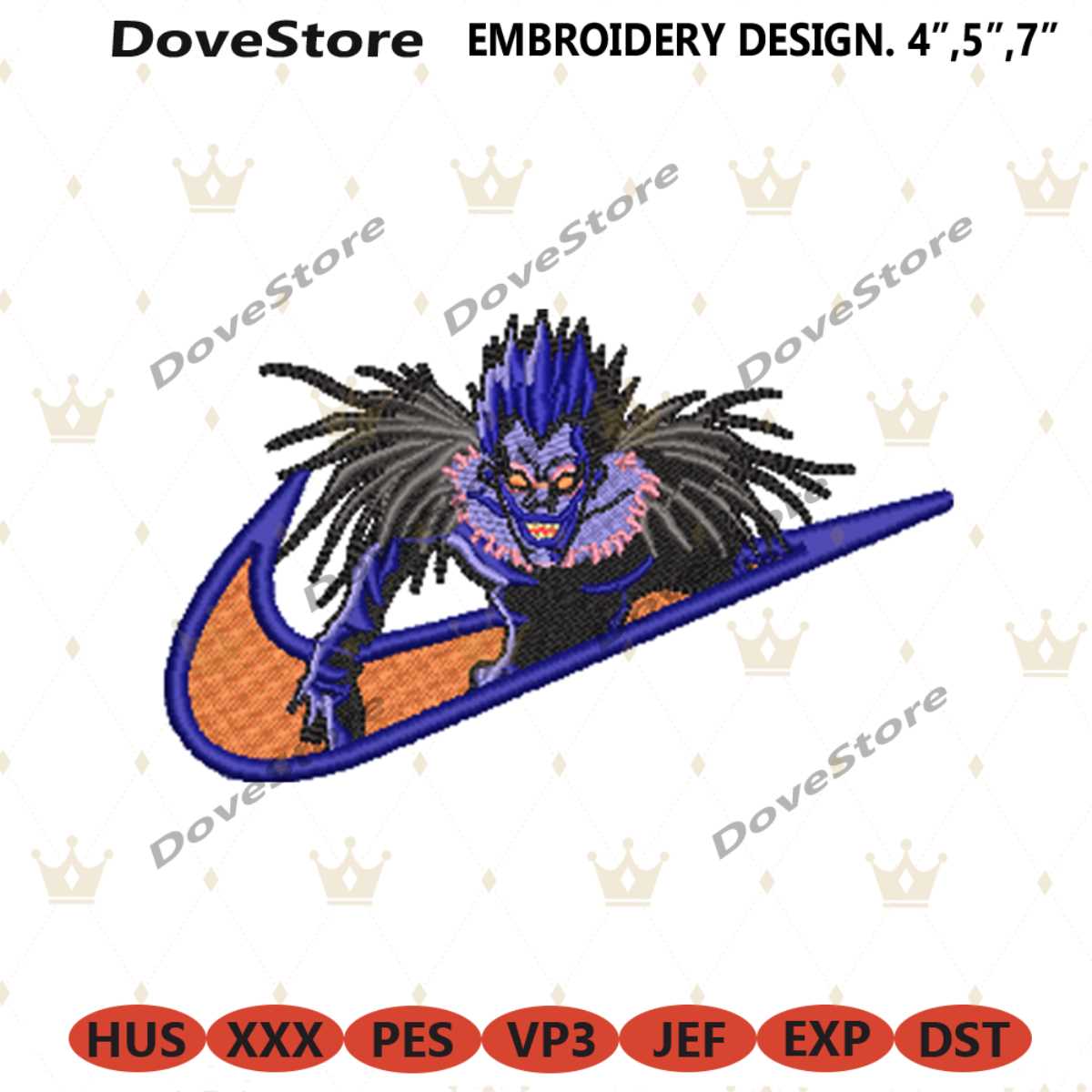 Nike Logo x Ryuk Embroidery Design Death Note Embroidery Fil | Inspire ...