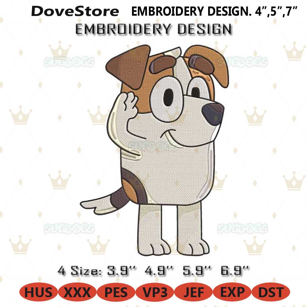 Jack Russell Bluey Embroidery - Inspire Uplift