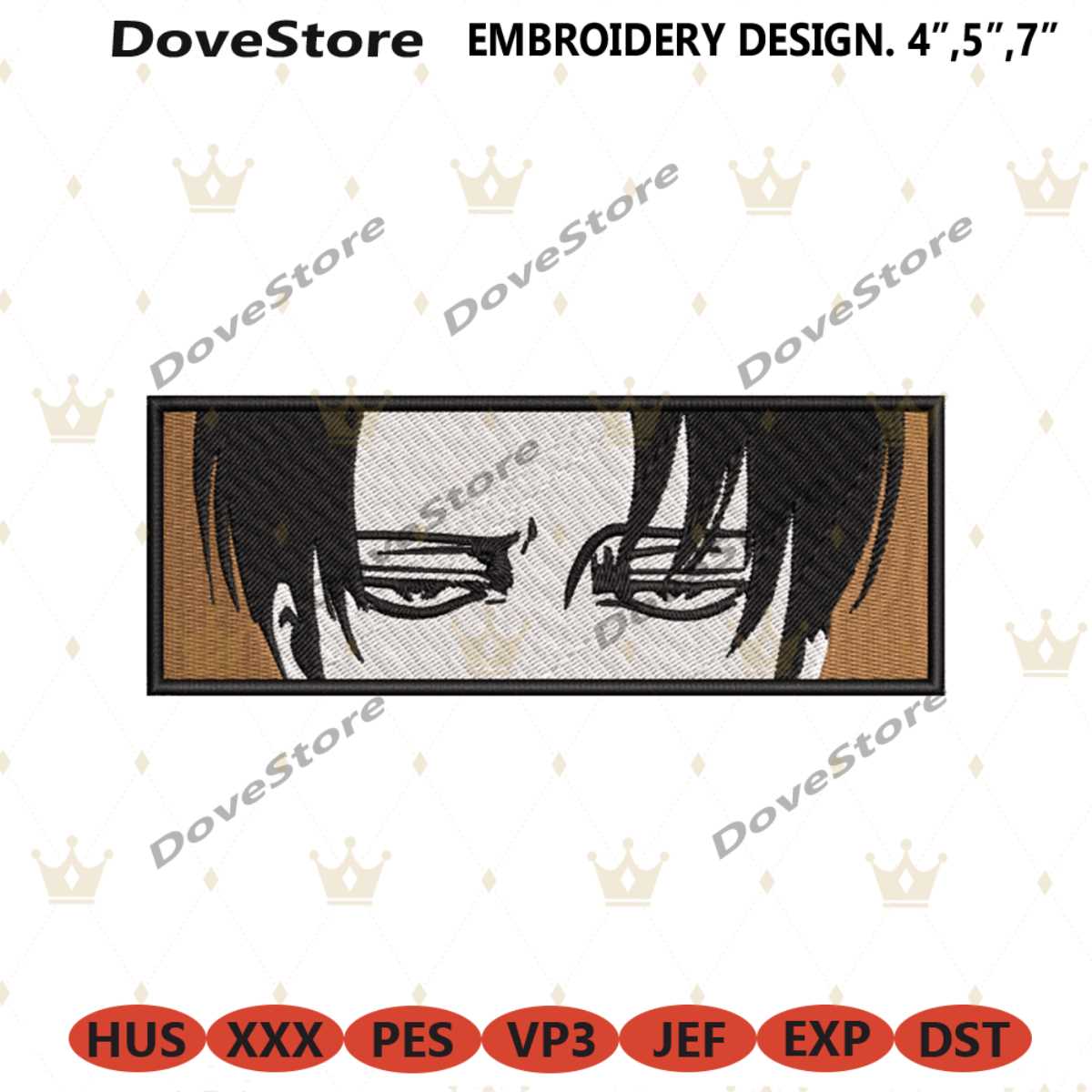 Levi Ackerman Sad Eyes Embroidery Design Download File | Inspire Uplift