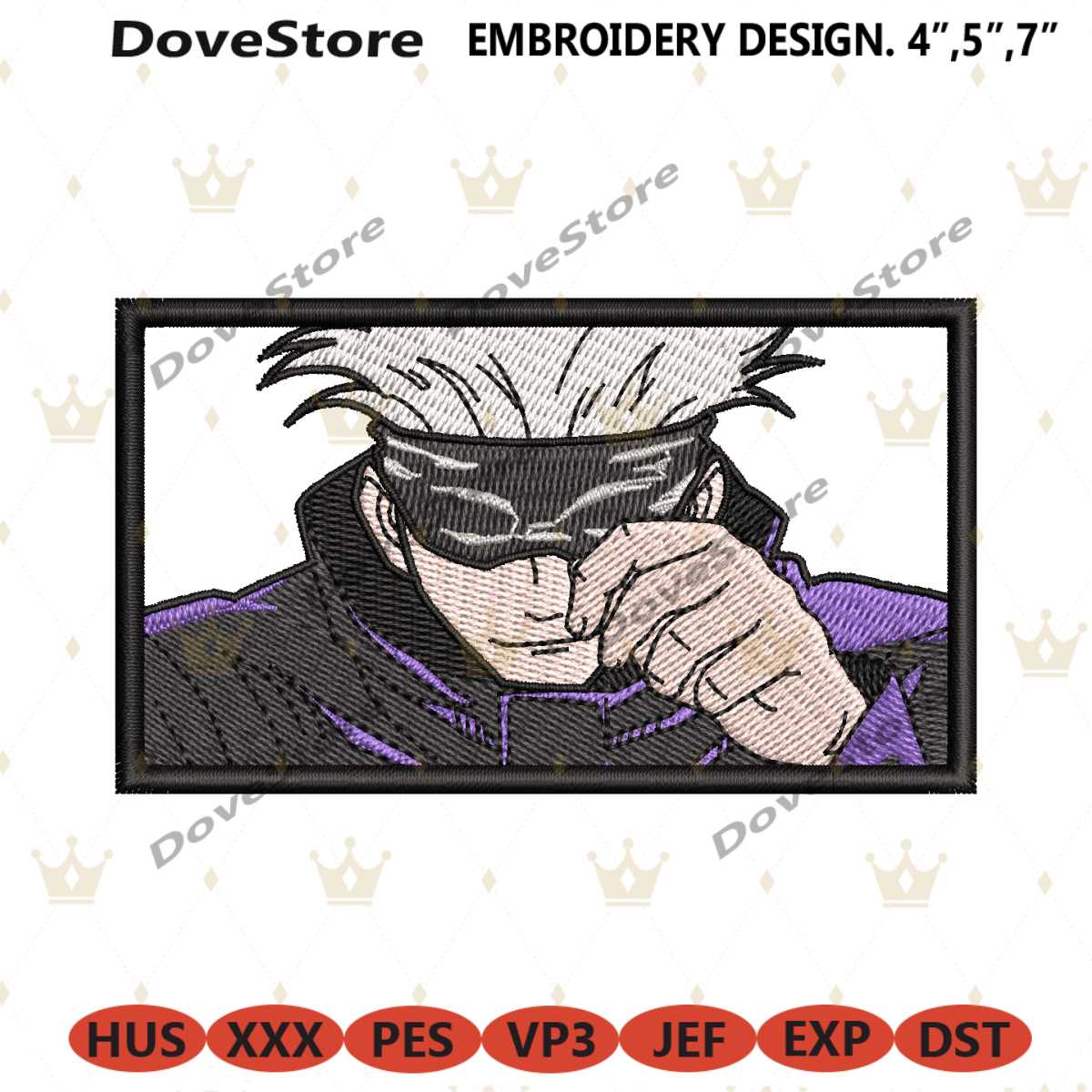 Gojo Satoru Master Embroidery Design Jujutsu Kaisen Anime - Inspire Uplift