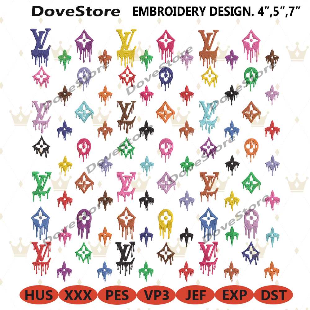 Louis Vuitton Rainbow Painting Template Embroidery Design Do | Inspire ...