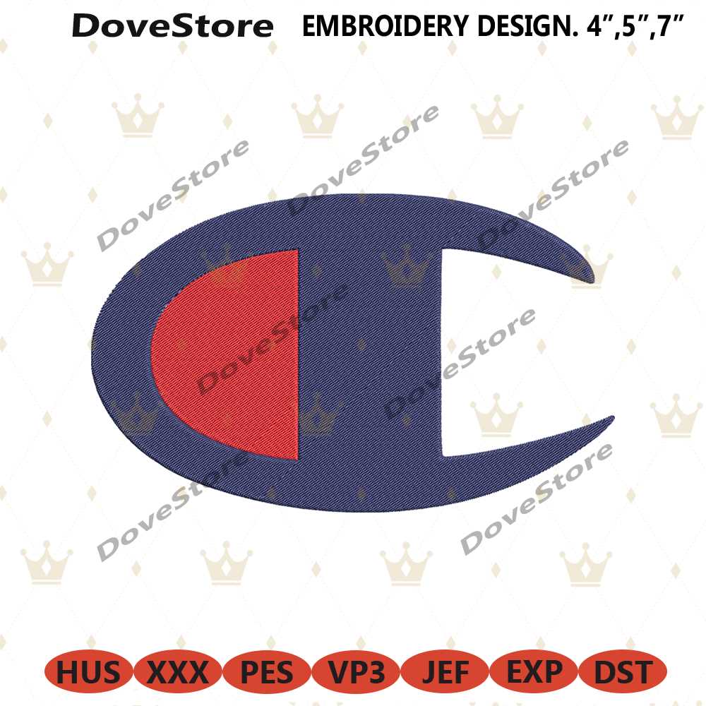 Champions Fashion Logo Embroidery Design Download | Inspire Uplift