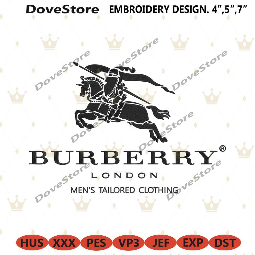 Burberry London Men Tailored Clothing Logo Embroidery Instan | Inspire ...