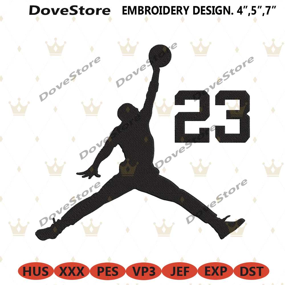Jordan 23 Symbol Logo Embroidery Design Download | Inspire Uplift