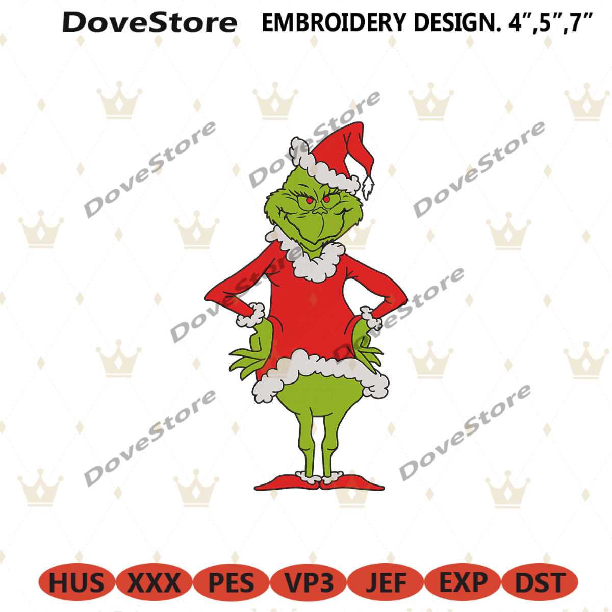 The Grinch Machine Embroidery File Instant Download, The Gri | Inspire ...