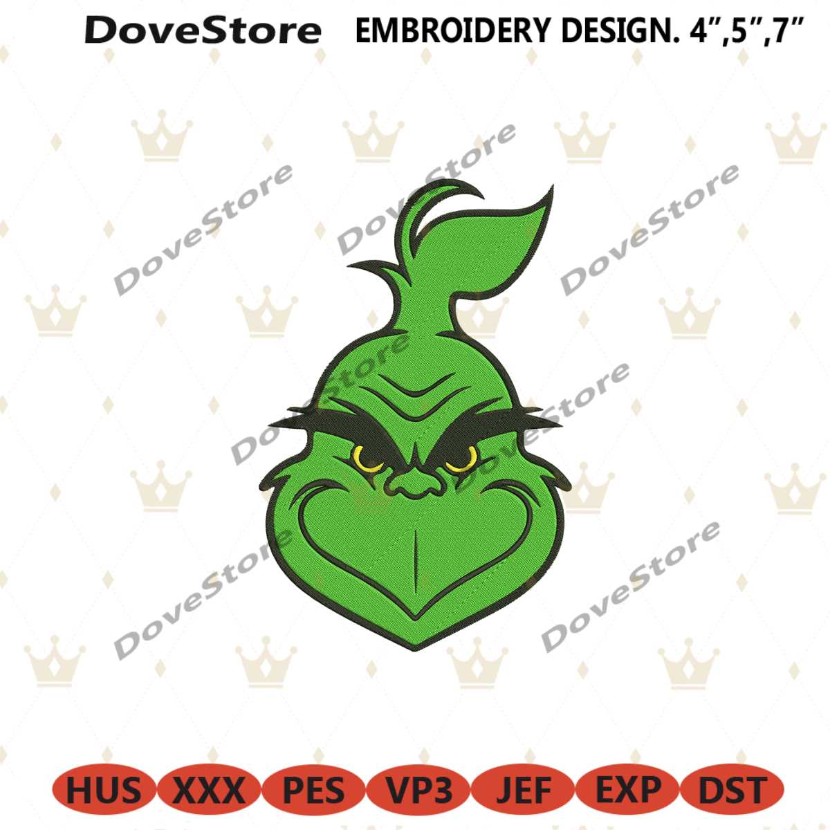 Grinch Head Machine Embroidery Download Design, The Grinch F | Inspire ...