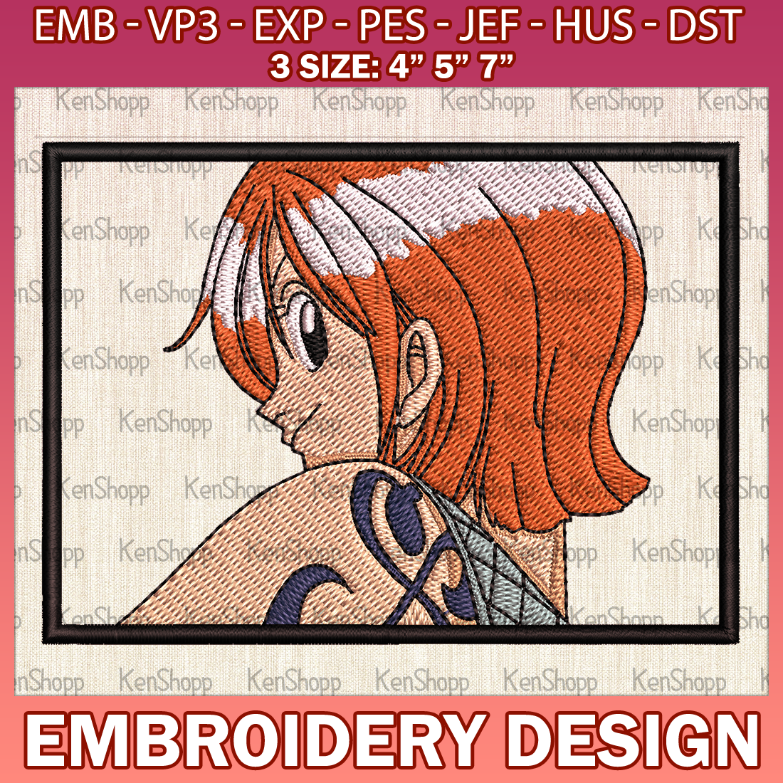 Nami Tattoo Logo Embroidery Design, Nami One Piece Embroider - Inspire ...