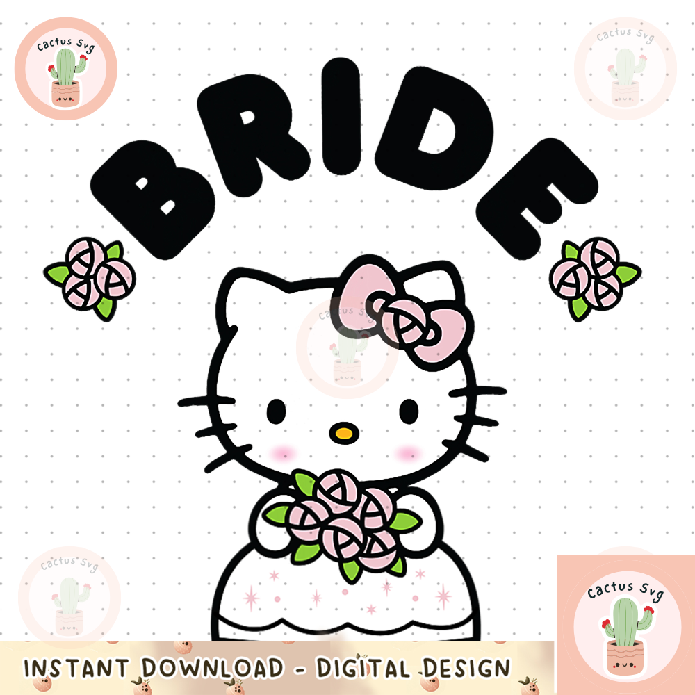 Hello Kitty Bride in Wedding Dress Bridal Wedding PNG Downlo | Inspire ...