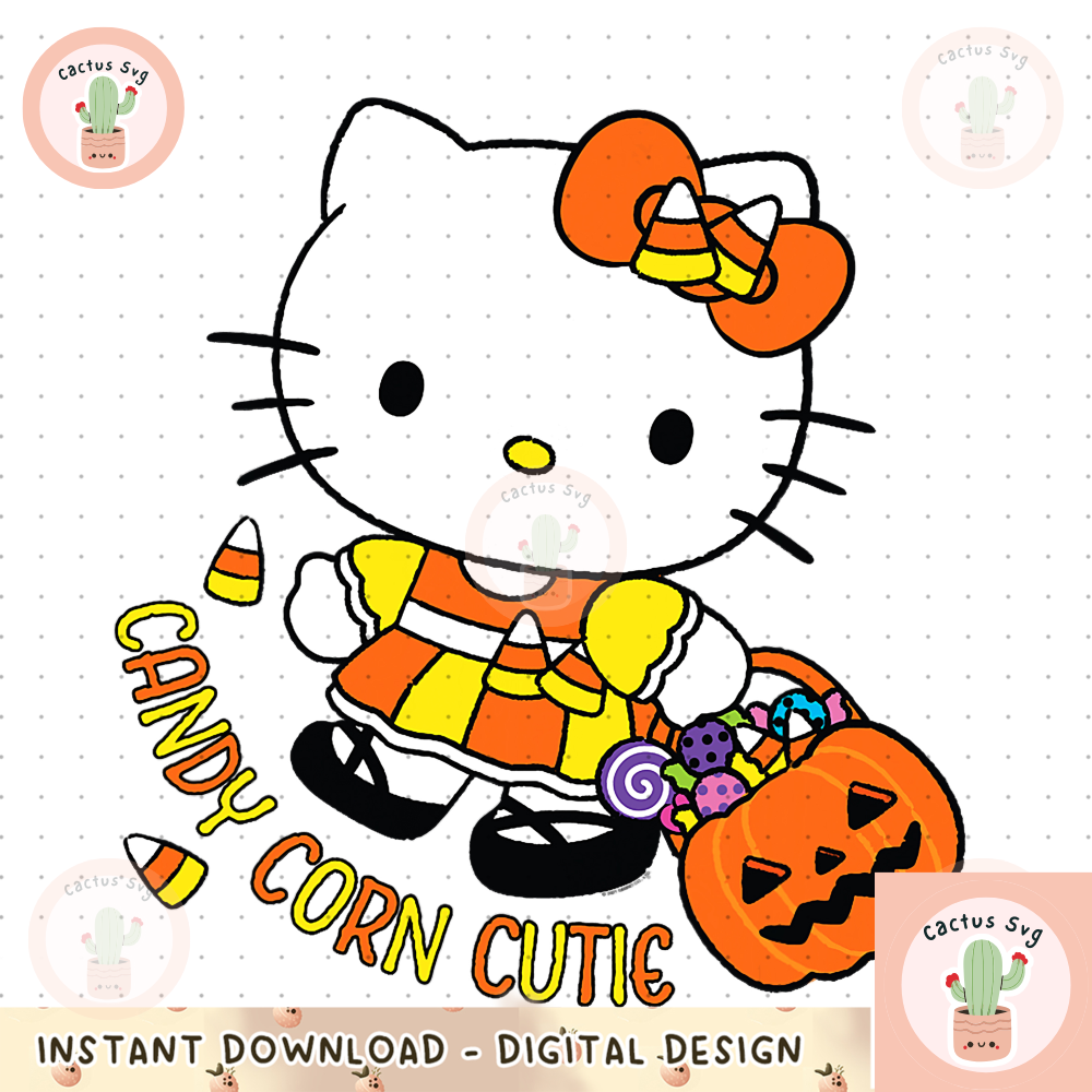 Hello Kitty Candy Corn Cutie Halloween PNG Download File | Inspire Uplift