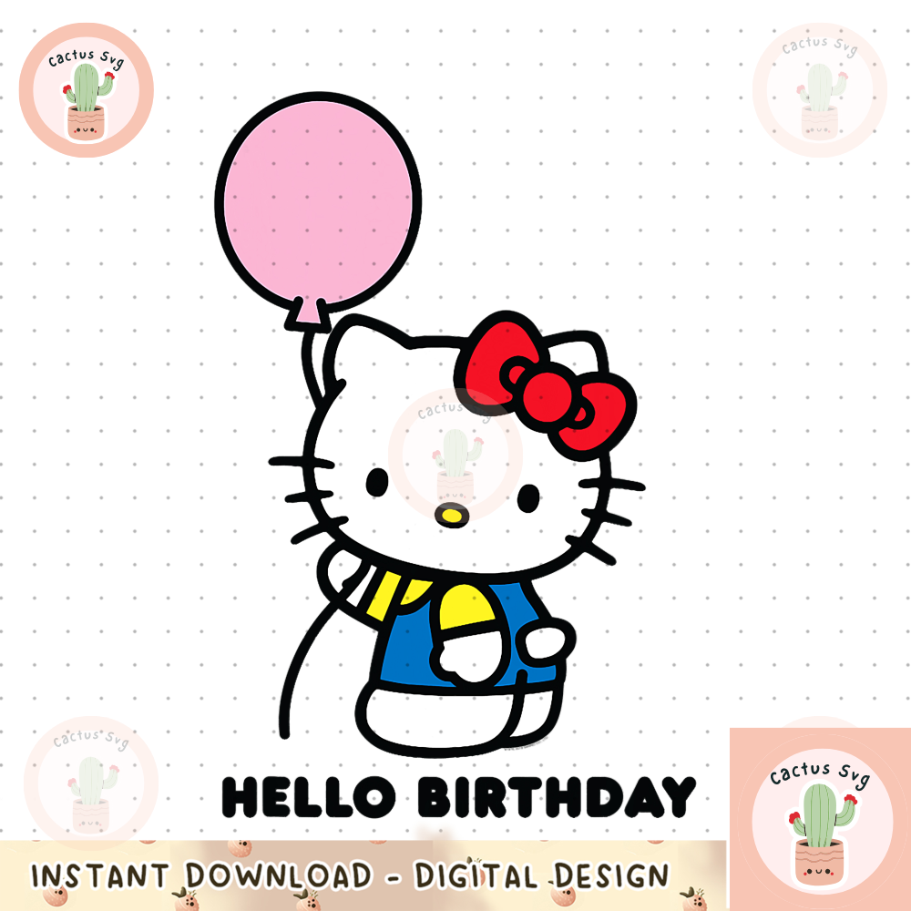 Hello Kitty Hello Birthday PNG Download File | Inspire Uplift