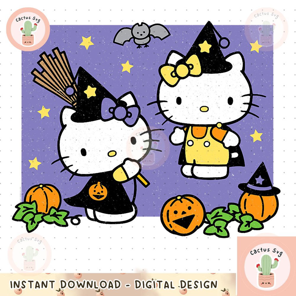 Hello Kitty Mimmy Witch Sisters Halloween PNG DownloadHello | Inspire ...