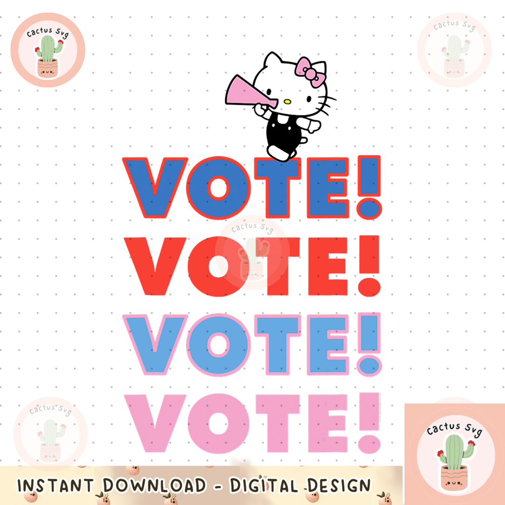 Hello Kitty Vote Cheer Rally png, digital download, instant | Inspire ...