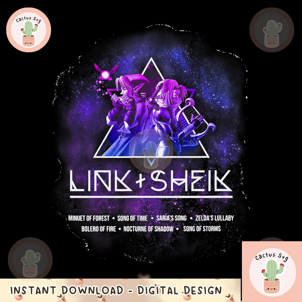 Legend of Zelda Link Sheik Club Poster png, digital download | Inspire Uplift