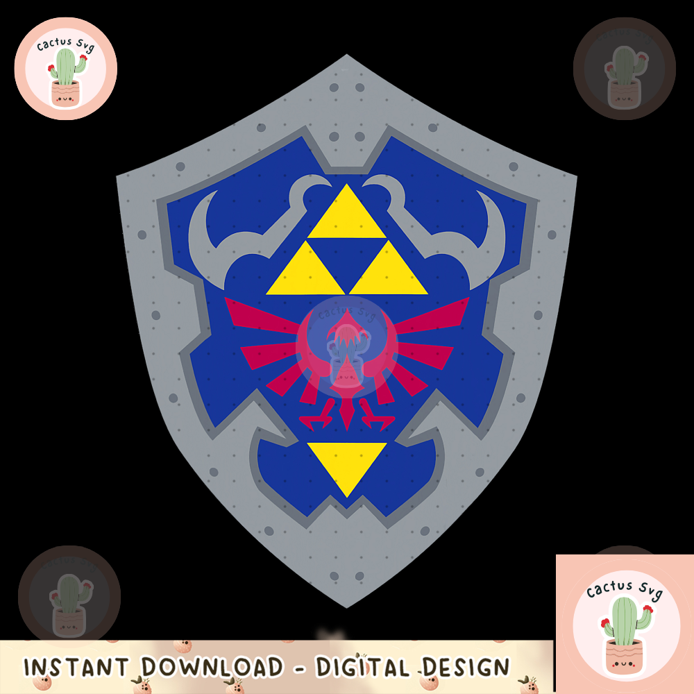 Legend Of Zelda Shield of Hyrule Portrait png, digital downl | Inspire ...