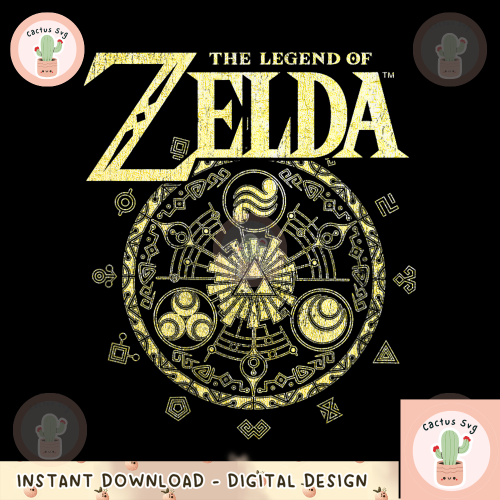 Legend of Zelda Triforce Gold Circle png, digital download, | Inspire ...