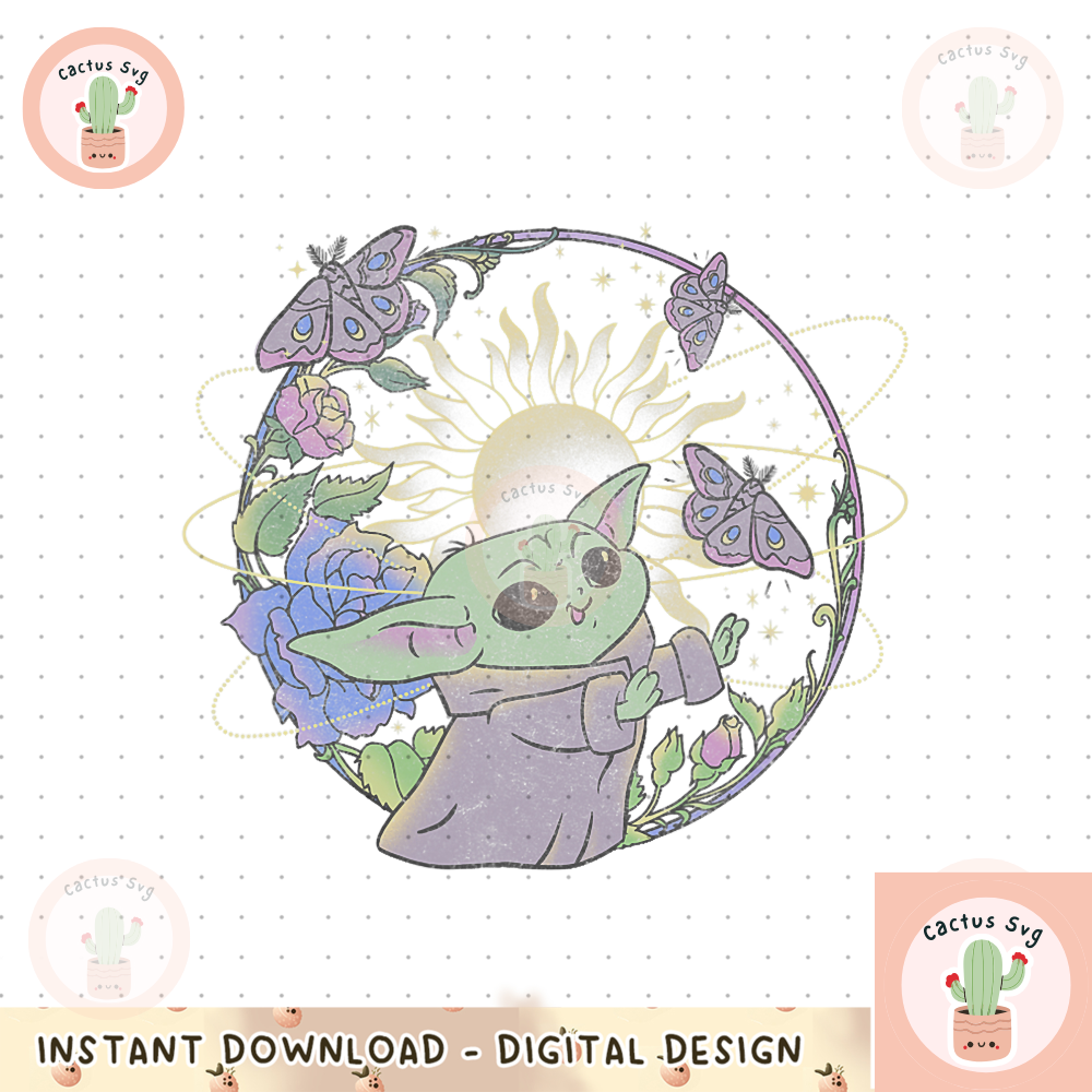 Star Wars The Mandalorian Grogu The Way Butterfly Circle png | Inspire ...