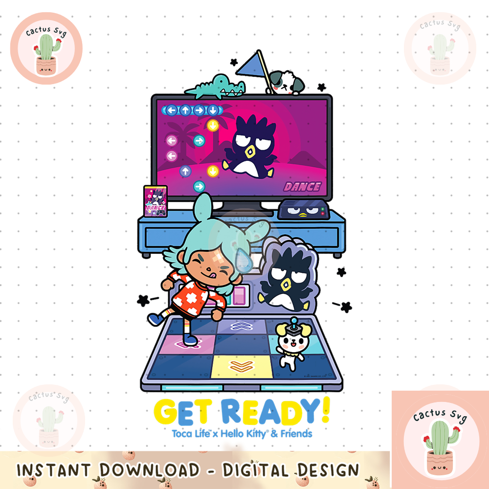Toca Life x Hello Kitty Friends GET READY png, digital downl | Inspire ...