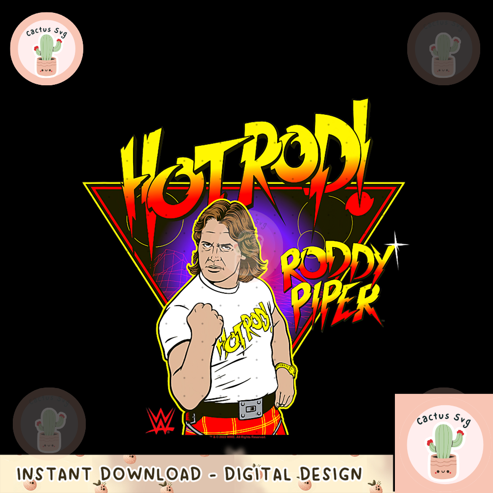 WWE Hot Rod Roddy Piper Retro Poster png, digital download, | Inspire ...