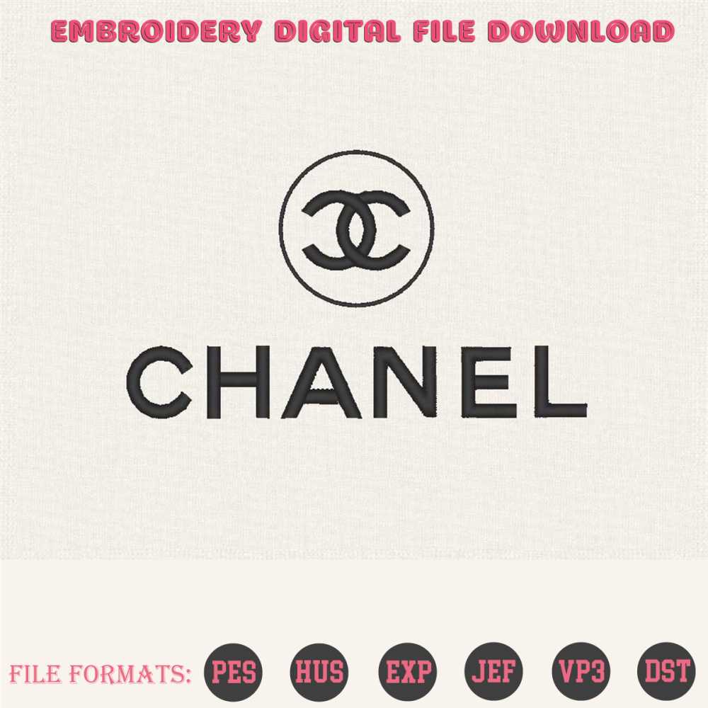 Chanel round logo machine embroidery designs instant downloa | Inspire ...
