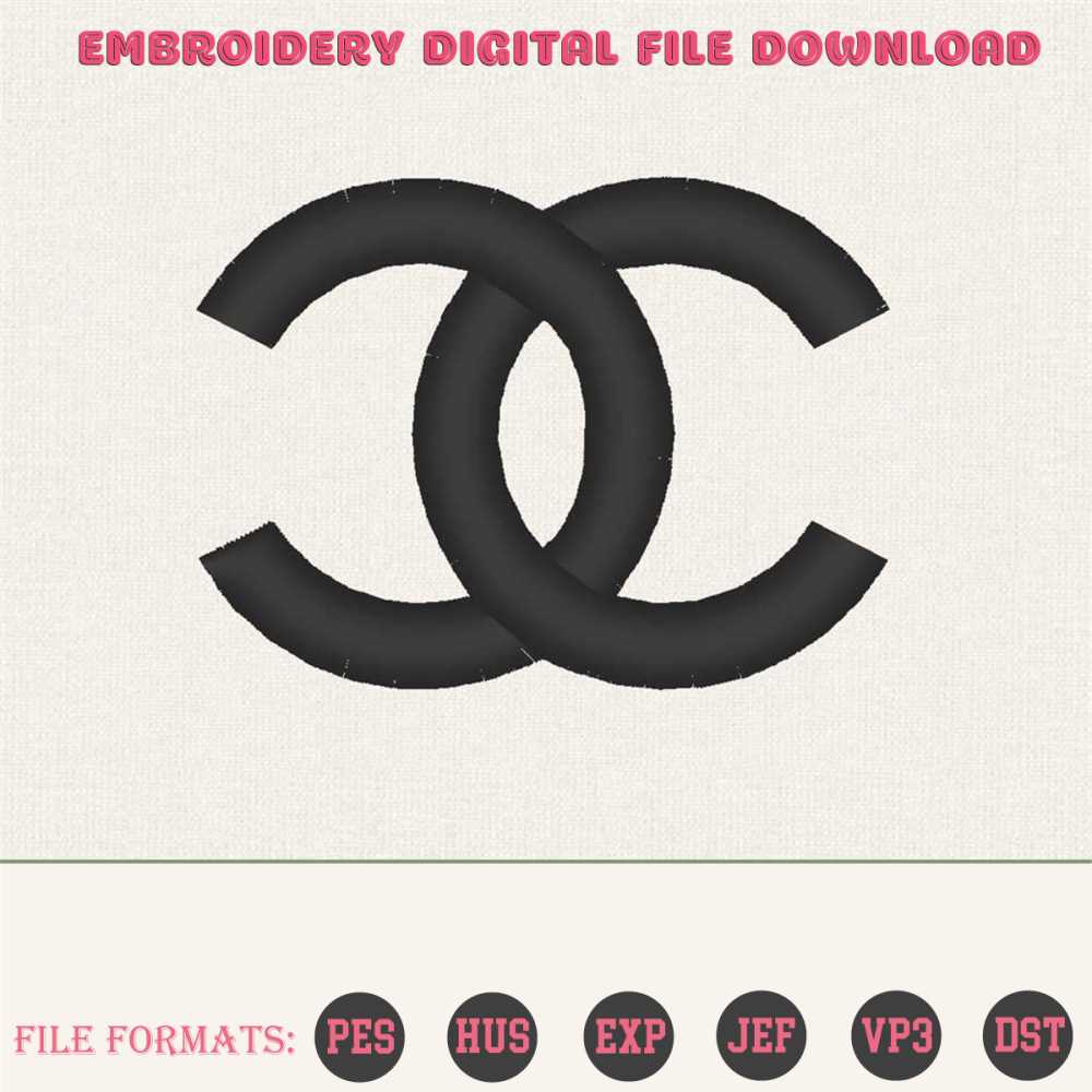 Chanel sign machine embroidery designs instant downloads - Inspire Uplift