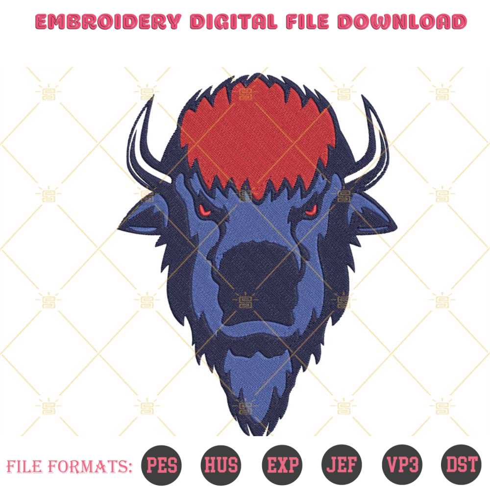 Buffalo Machine Embroidery Design Files Digital Download - Inspire Uplift