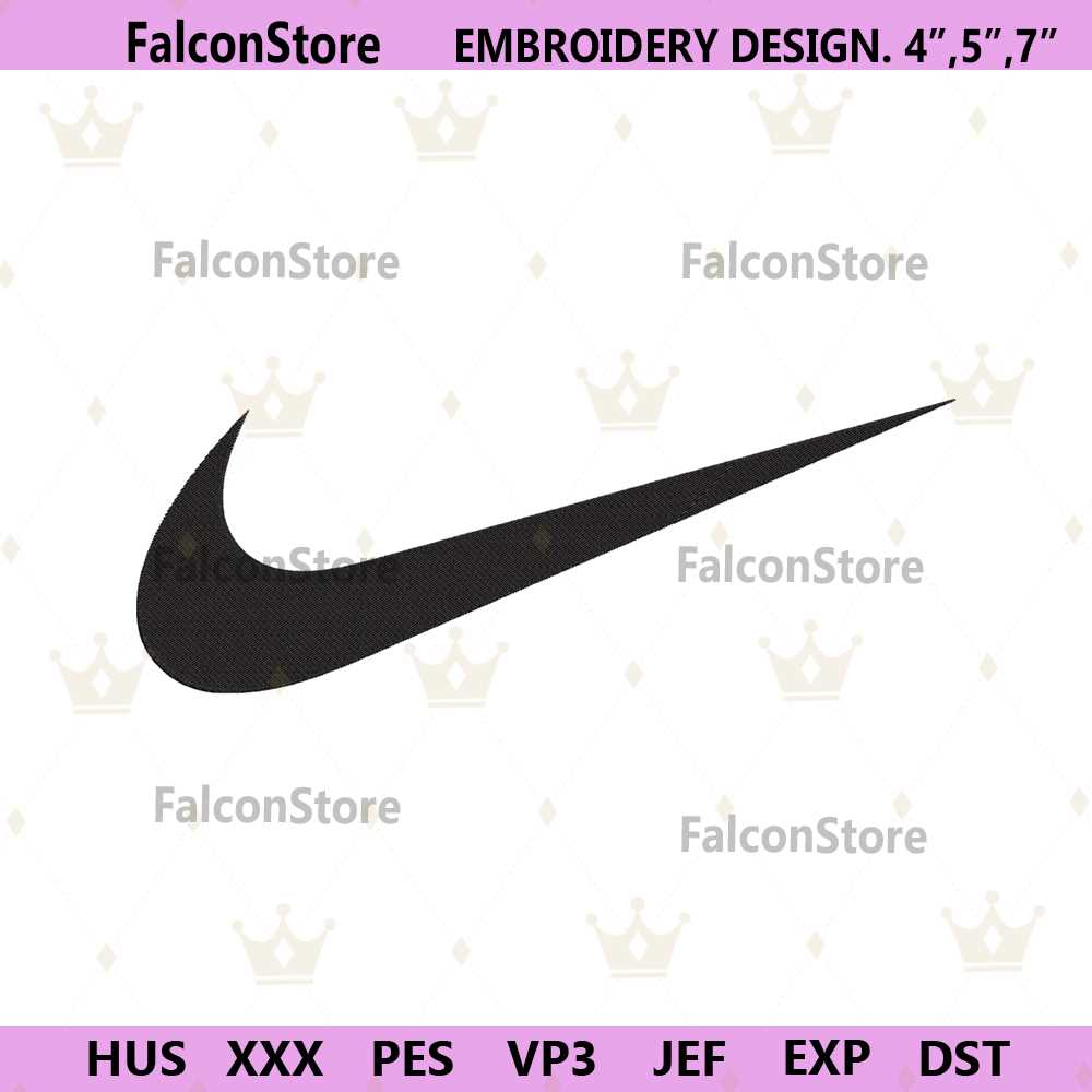 Nike Logo Swoosh Symbol Embroidery Design Download | Inspire Uplift