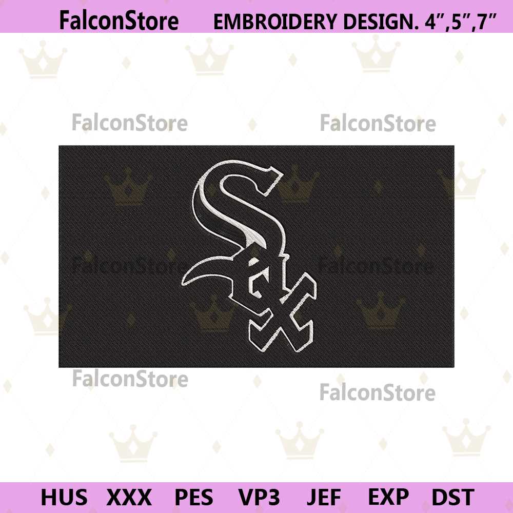 Chicago White Sox Symbol Logo Black Background Machine Embro - Inspire ...