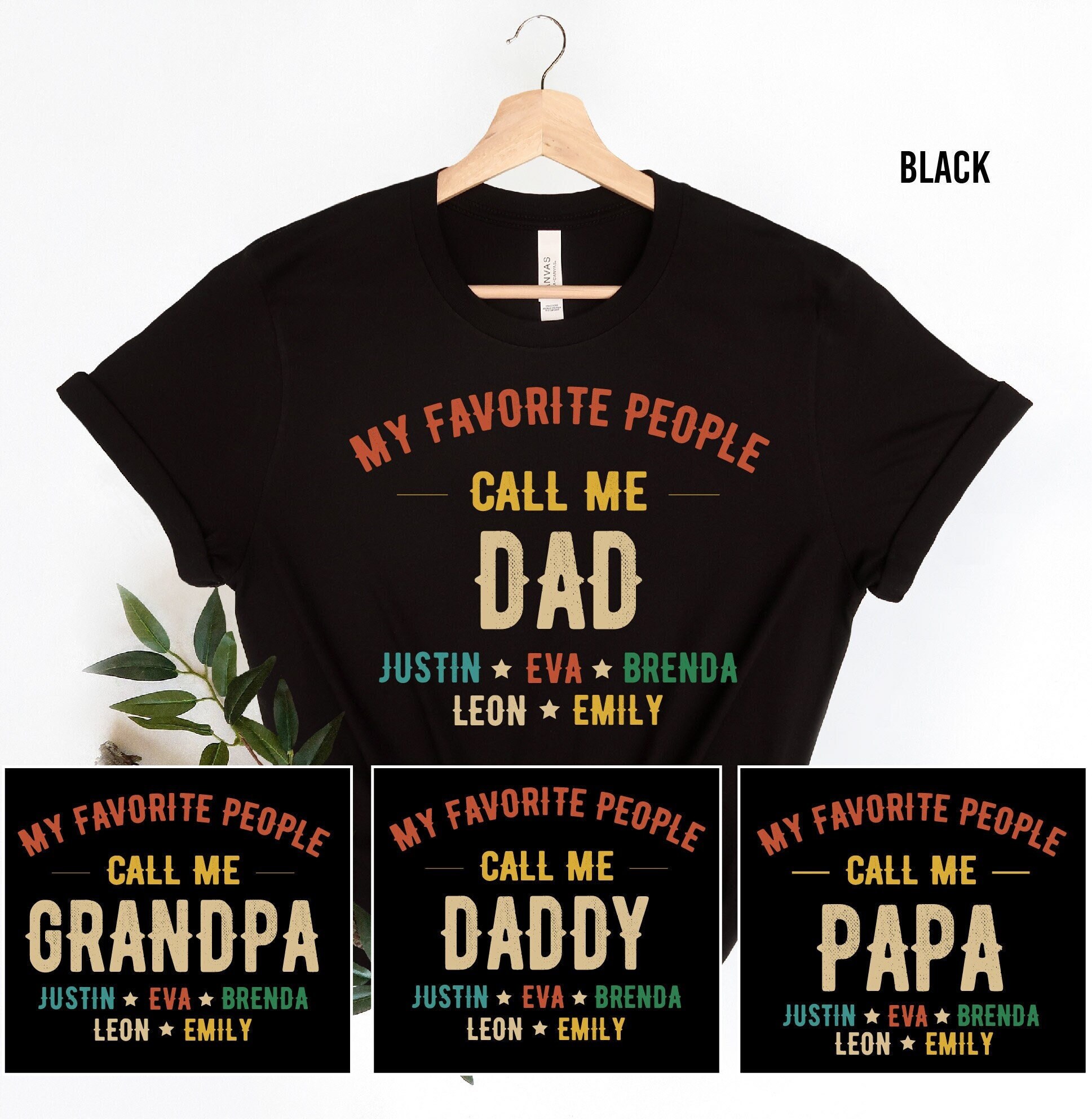 Personalized Dad Grandpa Shirt, Custom Dad Shirt With Kids N | Inspire ...