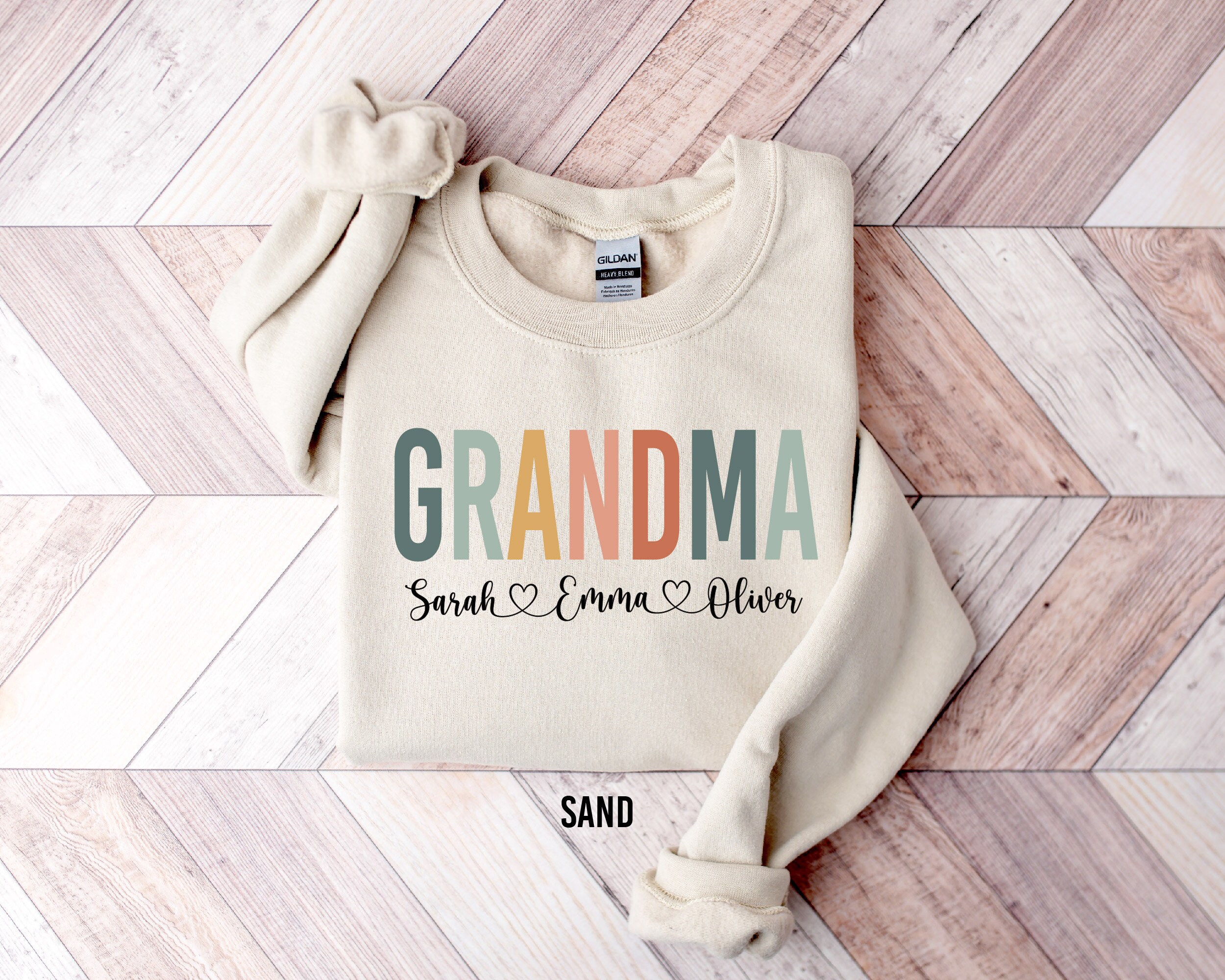 Personalized Grandma Sweatshirt with Names, Custom Grandma S | Inspire ...