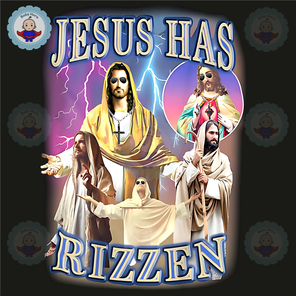 Jesus Has Rizzen PNG, Vintage God Christian Png, He Is Rizze | Inspire ...