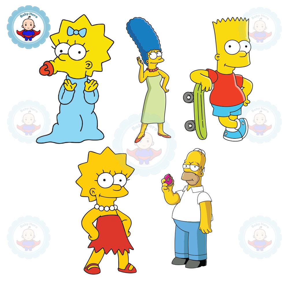 The Simpsons Bundle Cartoon Homer Marge Bart Lisa Maggie svg | Inspire Uplift