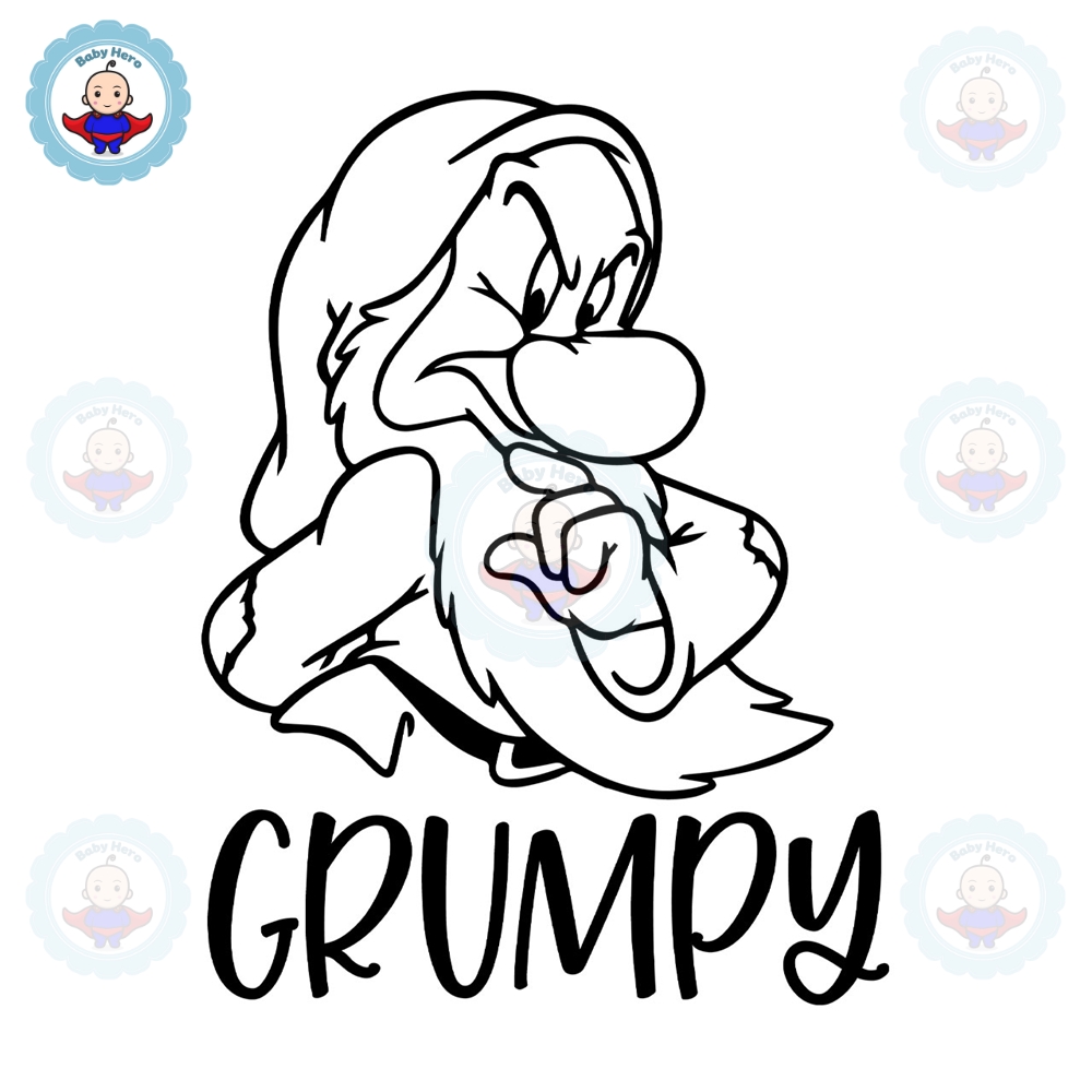 Grumpy The Snow White & 7 Dwarfs SVG - Inspire Uplift