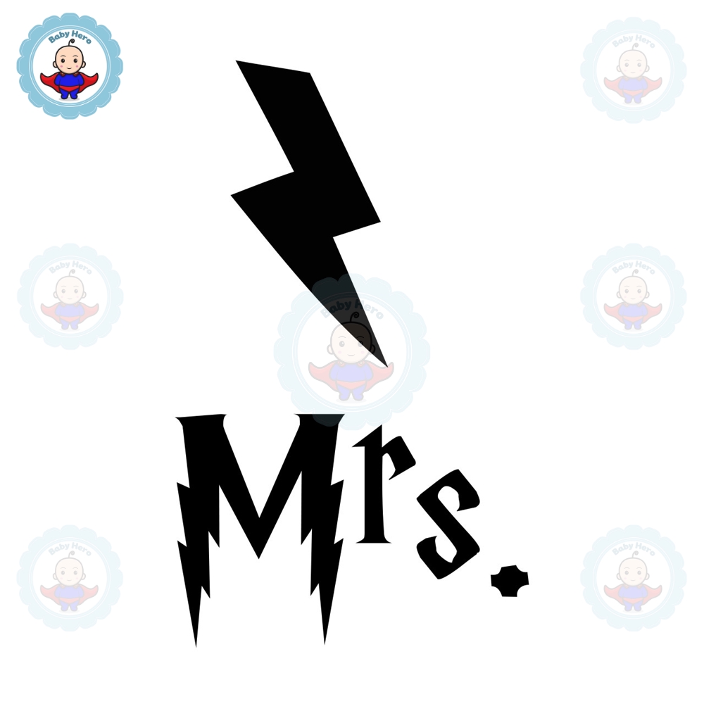 Mrs. Thunder Lightning Bolt Harry Potter Silhouette Vector | Inspire Uplift